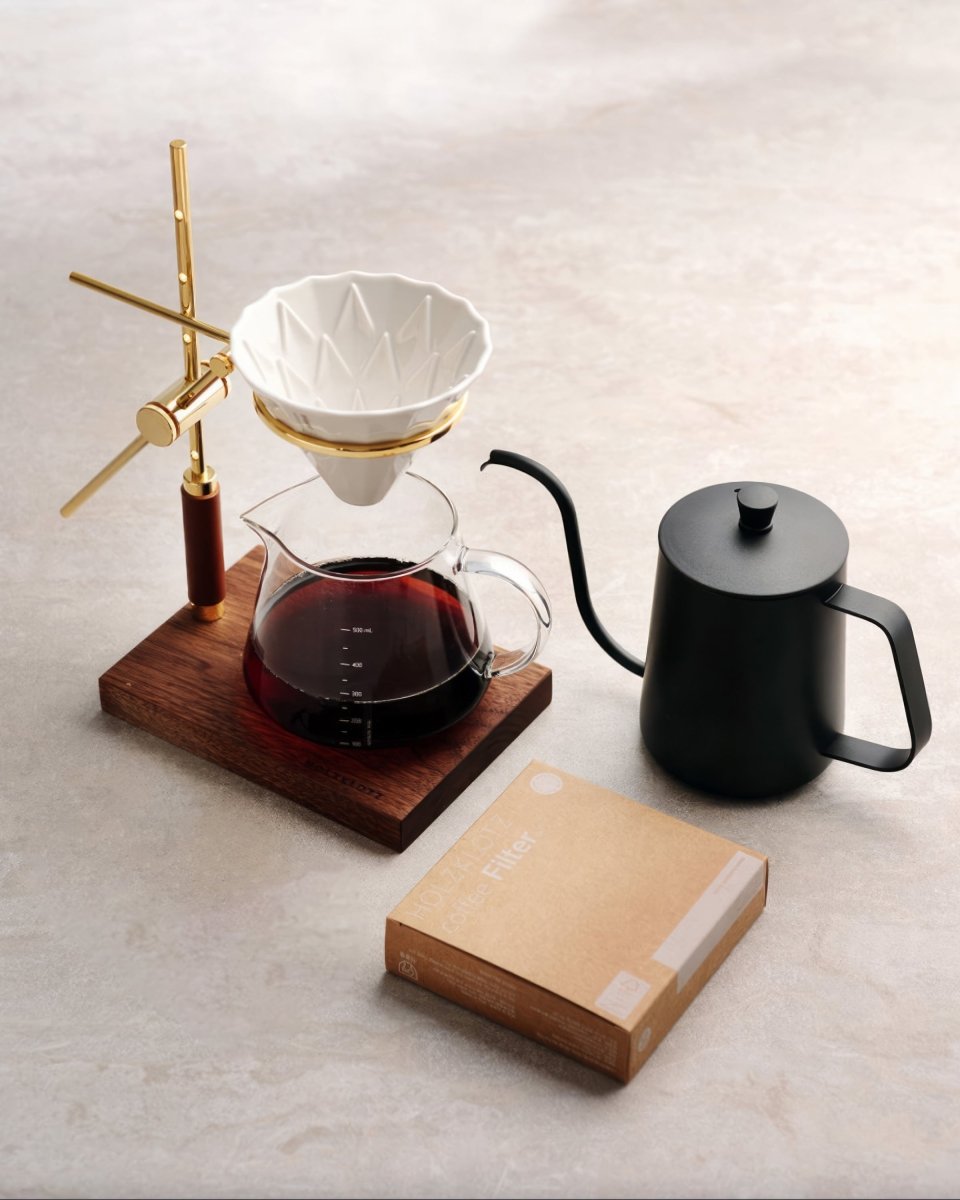 Holzklotz Coffee Filter Cup Holder Starter Set | Korea All-in-One Hand ...